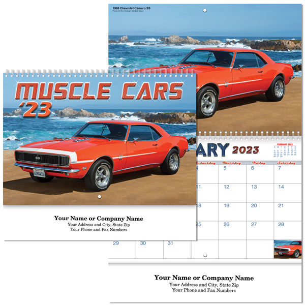 DrawingBoard - Muscle Cars Wall Calendar Spiral