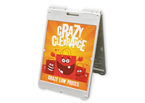 DrawingBoard - Two Corrugated Signs, 28" x 22", with A-Frame Holder