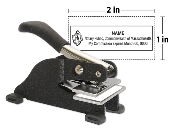 DrawingBoard - Custom Notary Desk Embosser, 1" x 2"