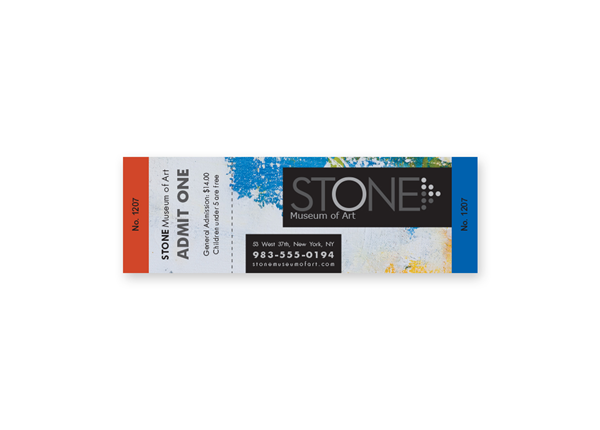 DrawingBoard - Horizontal Event Ticket || Custom Event Ticket || 1 Sided