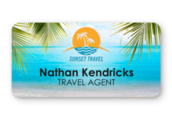 DrawingBoard - Full Color Plastic Name Badge || Custom Badges || 3" x 1 ...