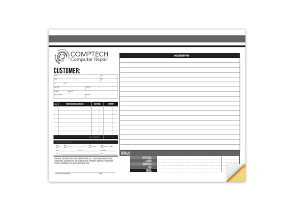 DrawingBoard - Custom Create Your Own Business Form - Front, Carbonless ...